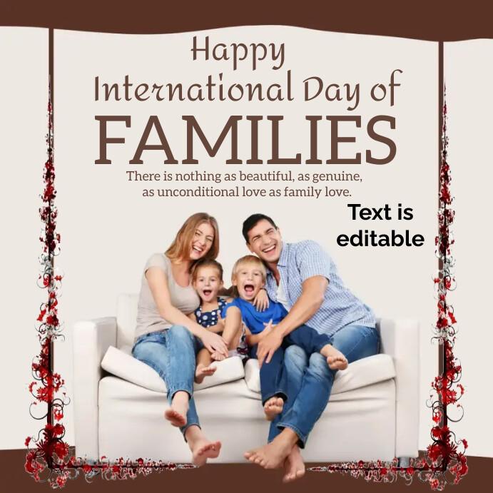 Happy International Day of families Template | PosterMyWall
