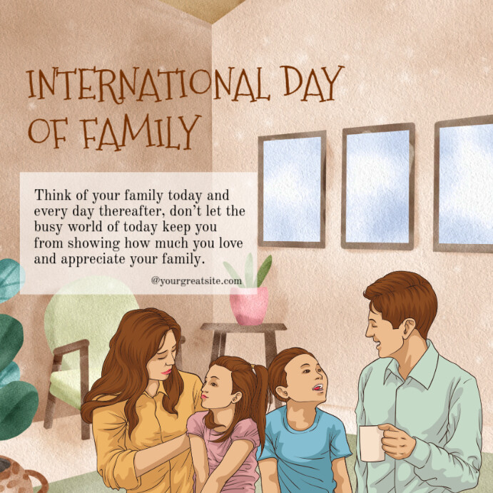 Happy International Day of Family Template | PosterMyWall