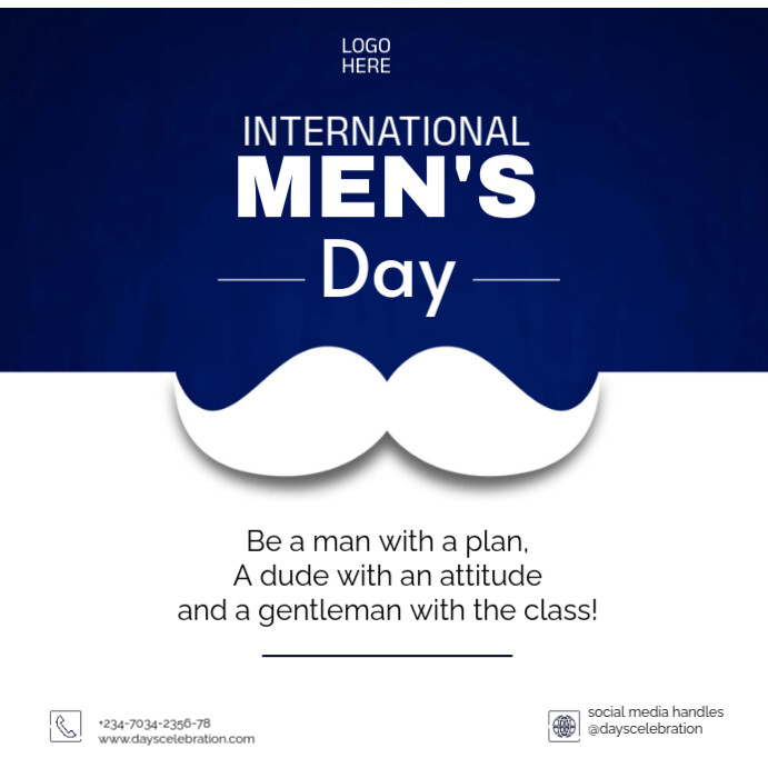 Copy of Happy international men's day | PosterMyWall