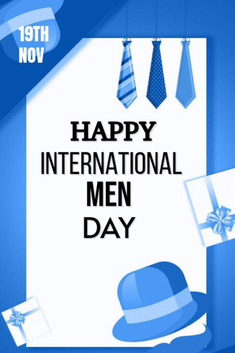 Copy of Happy international men day flyer | PosterMyWall