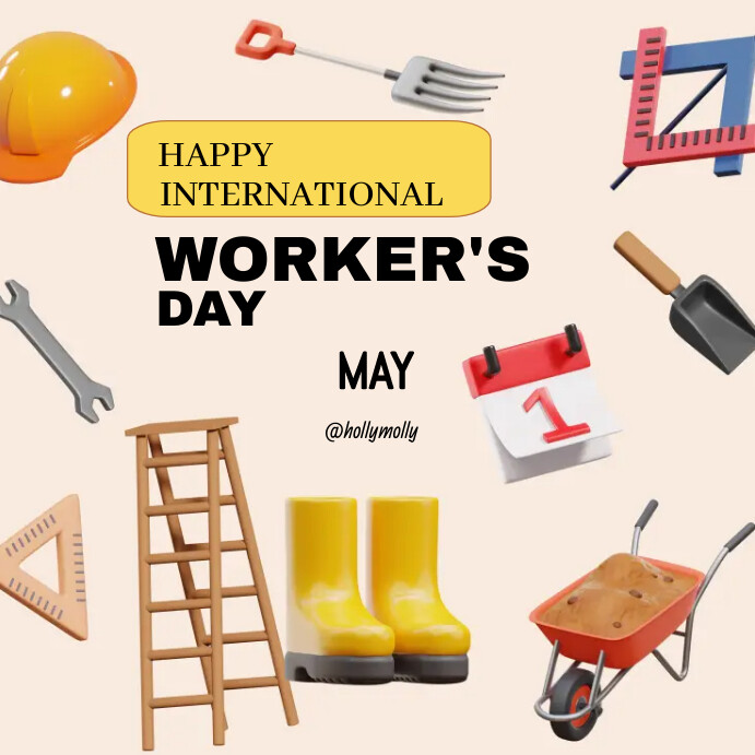 Happy international worker's day Template | PosterMyWall