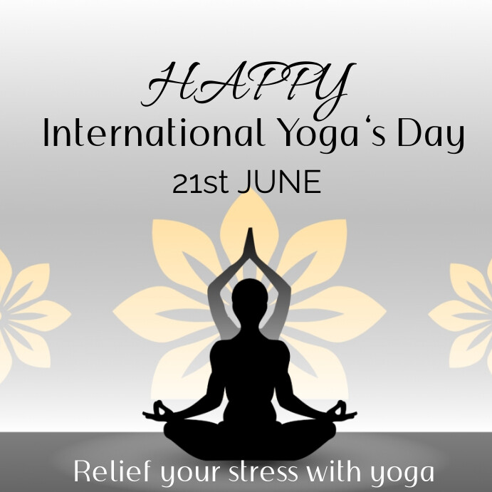 Happy international yoga day template 21 june | PosterMyWall