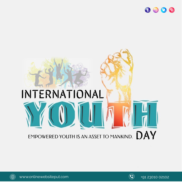 Happy international youth day template | PosterMyWall