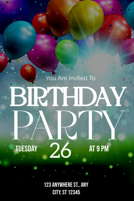 Plantilla de happy invitation invitation design | PosterMyWall