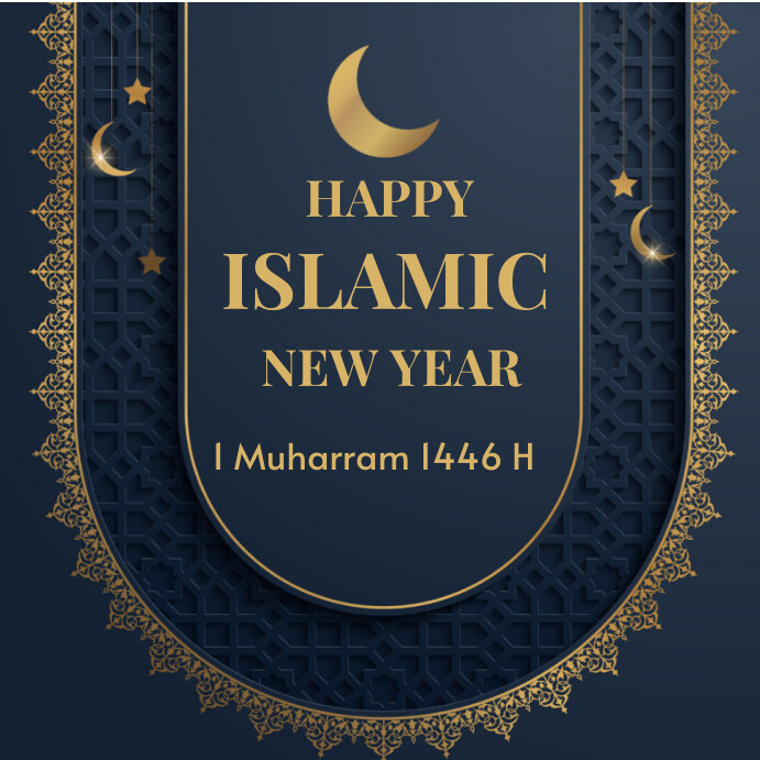 Happy Islamic New Year Instagram Post 2024 Template | PosterMyWall