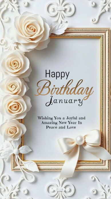 Copy of Happy January Birthday | PosterMyWall