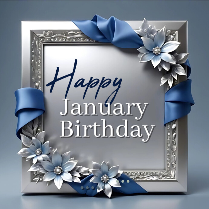 Copy of Happy January birthday | PosterMyWall