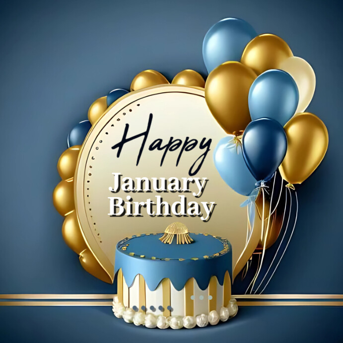 Copy of Happy January Birthday | PosterMyWall