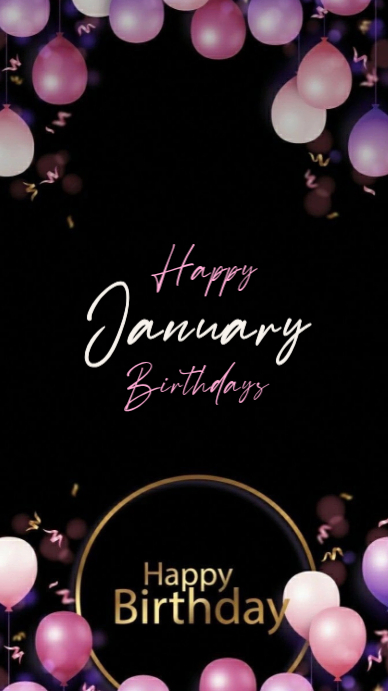 Happy January birthdays Template | PosterMyWall
