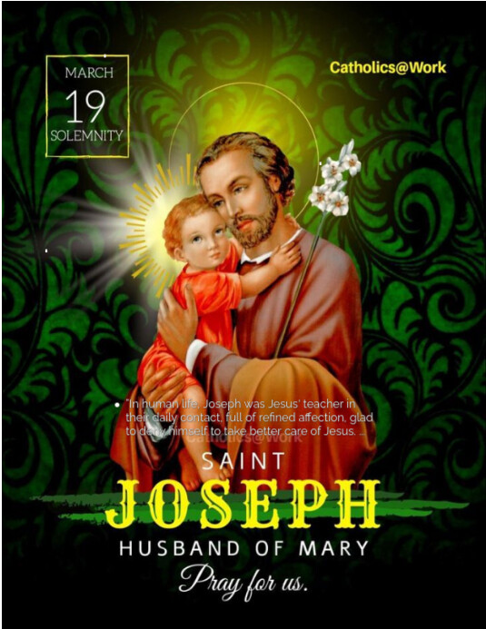 Copy of Happy Joseph saint day | PosterMyWall