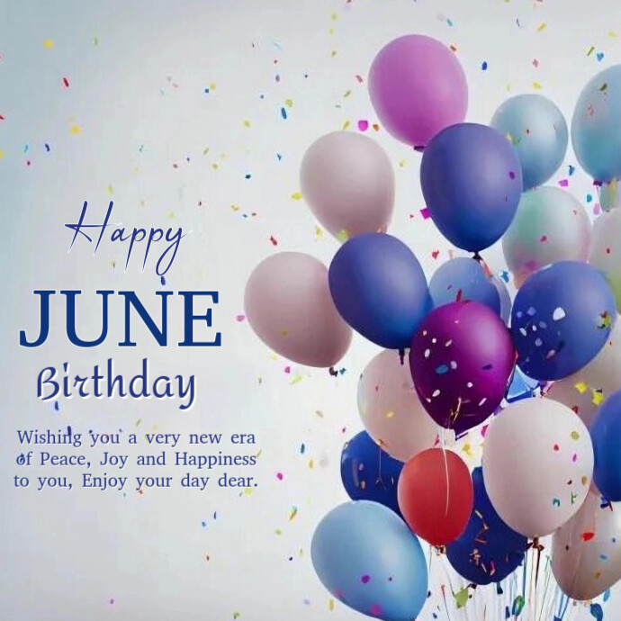 Happy june birthday Template | PosterMyWall