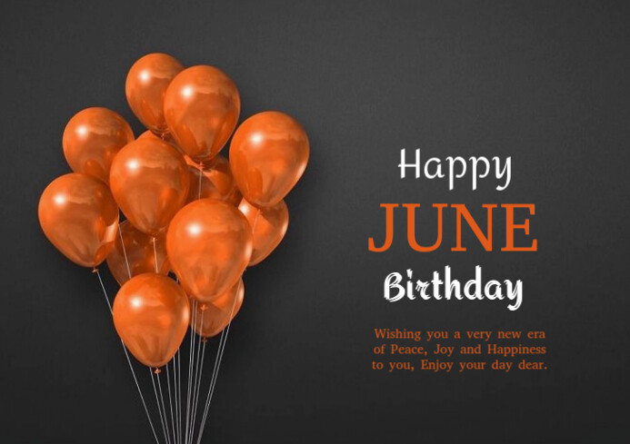 Happy June Birthday Template Postermywall
