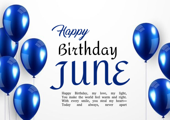 HAPPY JUNE BIRTHDAY Template | PosterMyWall