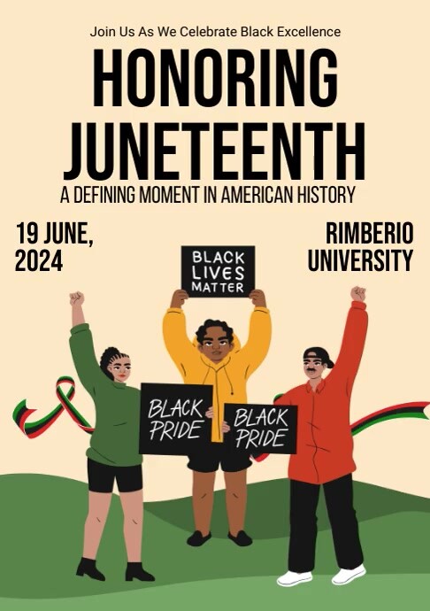 Happy Juneteenth Ads เทมเพลต | PosterMyWall