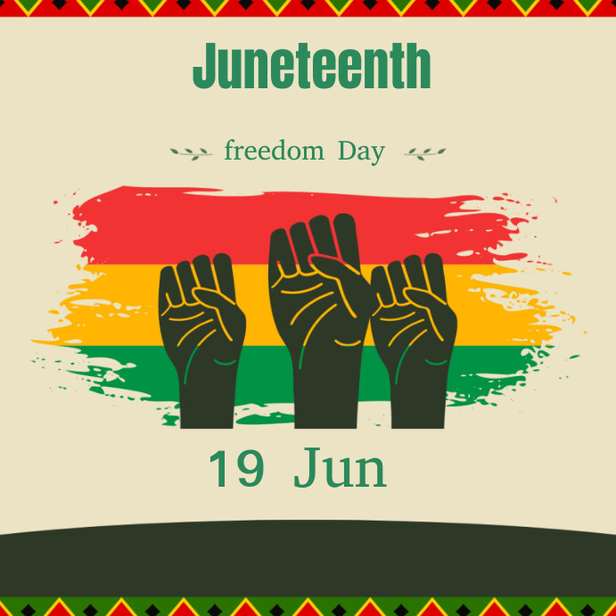 Happy Juneteenth ceremony temple Template | PosterMyWall