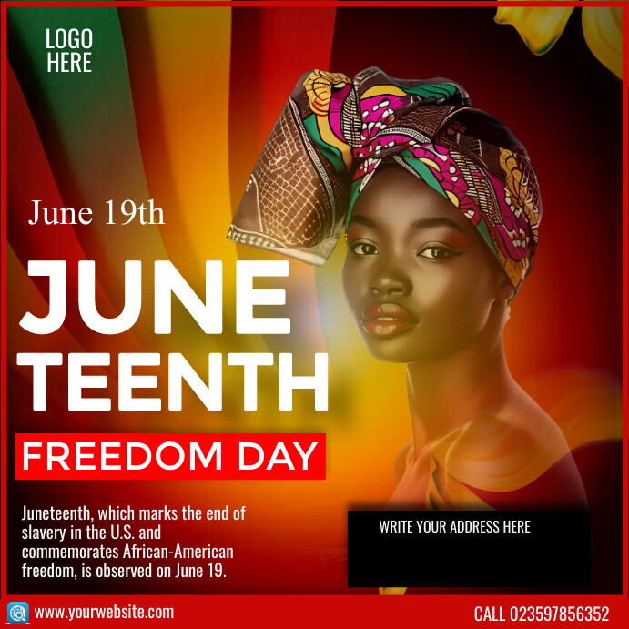 Copy of happy juneteenth | PosterMyWall