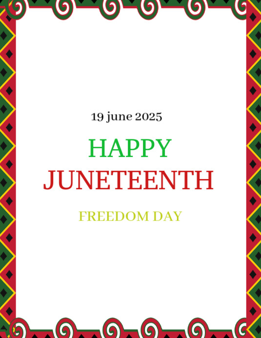 Happy Juneteenth freedom day template 2025 | PosterMyWall