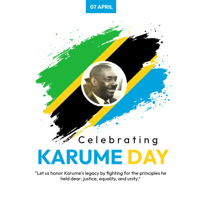 Copy of Happy Karume Day poster | PosterMyWall