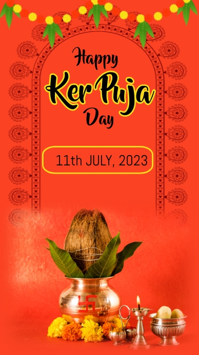 Happy ker puja day,ker puja celebration Template | PosterMyWall
