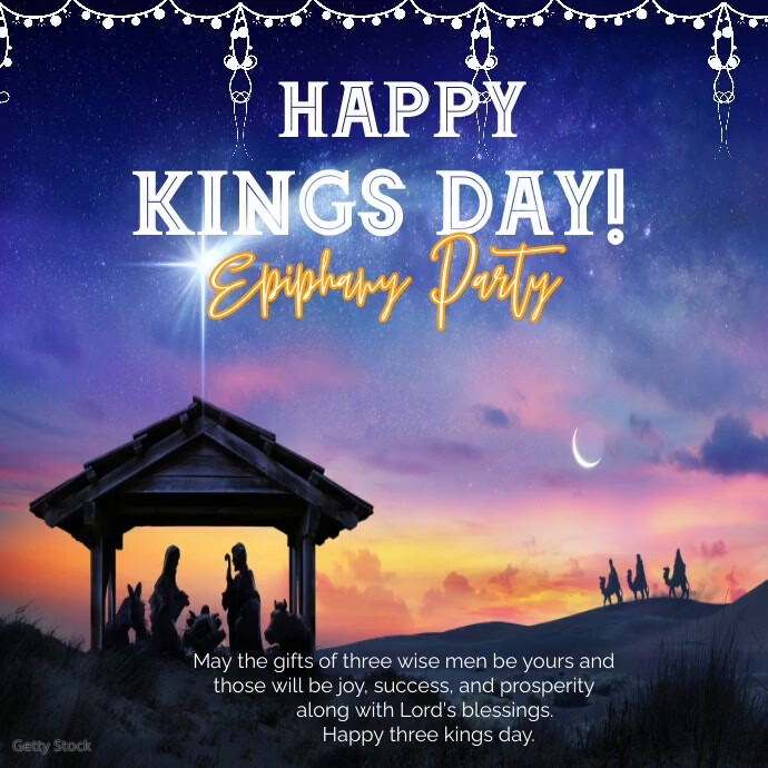 Plantilla de happy kings day | PosterMyWall
