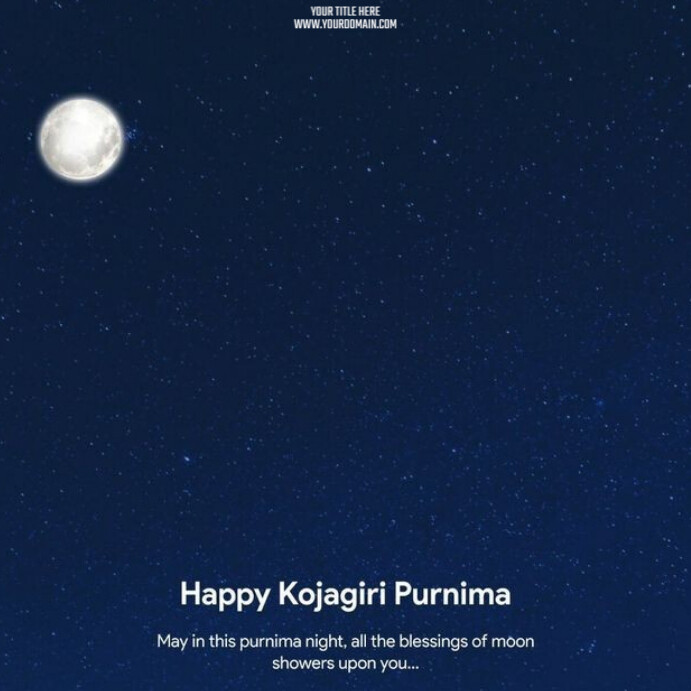Happy Kojagiri Purnima Template | PosterMyWall