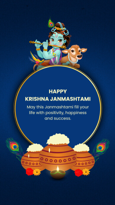 Plantilla de Happy Krishna day template | PosterMyWall