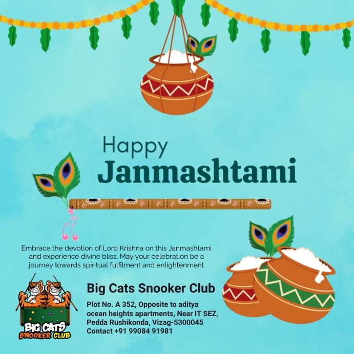happy krishna janmashtami Template | PosterMyWall