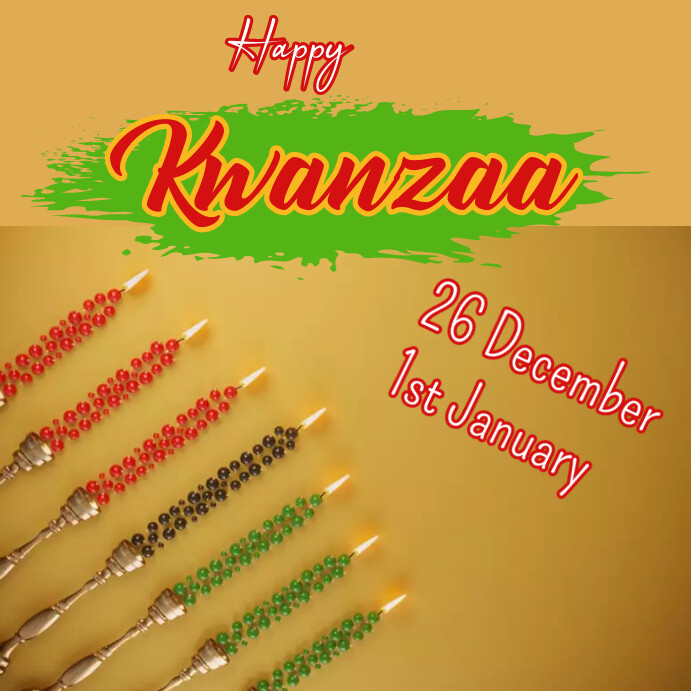 Happy Kwanzaa day Instagram post Template | PosterMyWall