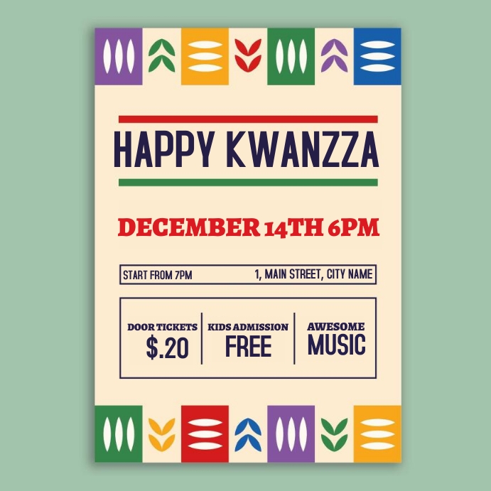 Copy of HAPPY KWANZZA CELEBRATION | PosterMyWall