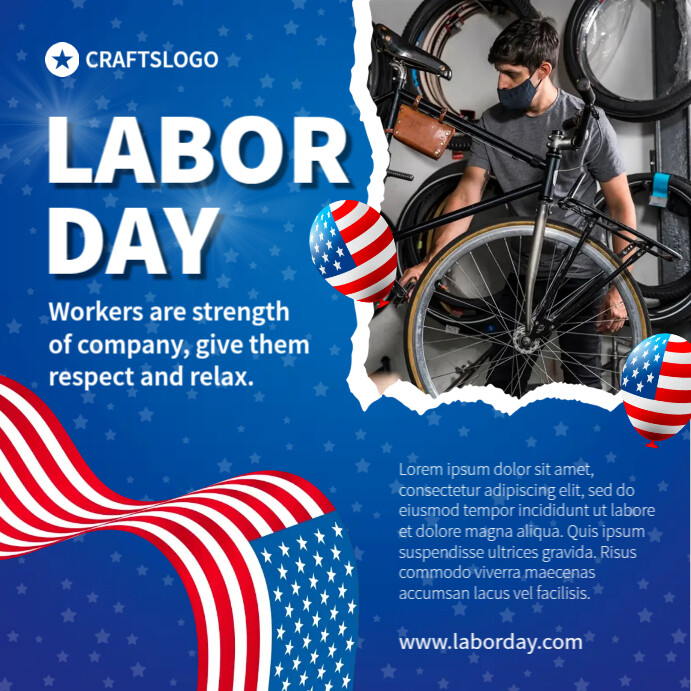 Happy Labor Day Ads Template | PosterMyWall