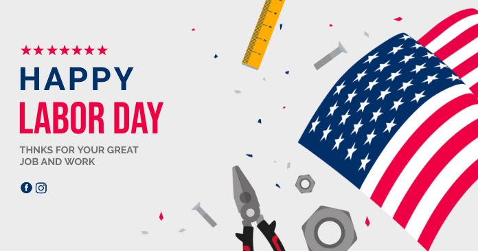 happy labor day facebook ad Template | PosterMyWall