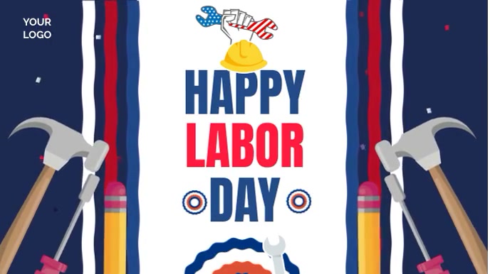 Happy Labor day Greeting Digital Display Template | PosterMyWall