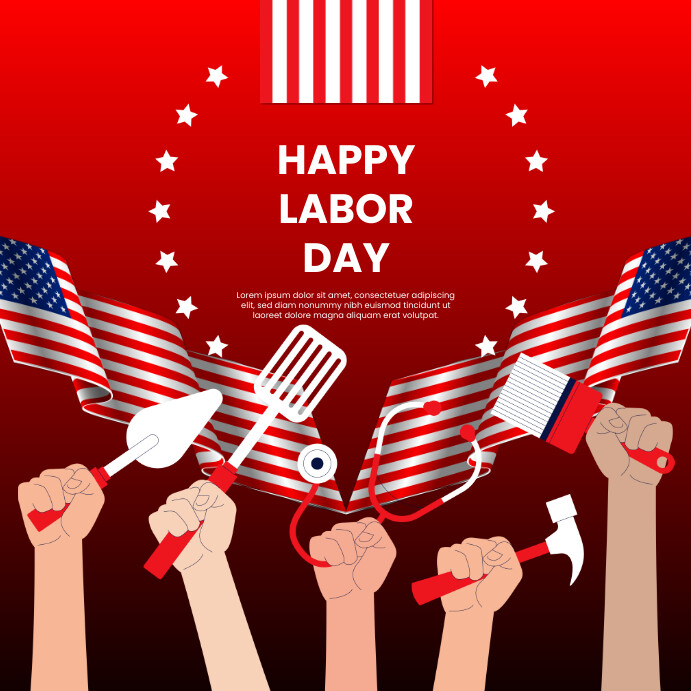 Happy Labor Day Greeting Poster Template | PosterMyWall
