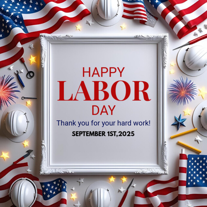 Plantilla de Happy Labor Day Instagram Post Template | PosterMyWall