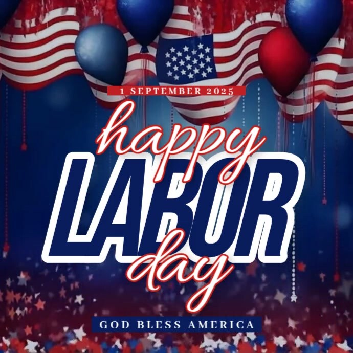 happy labor day instagram square design template | PosterMyWall