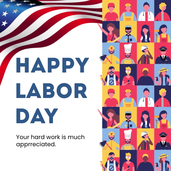 Happy Labor Day Poster Card Template | PosterMyWall