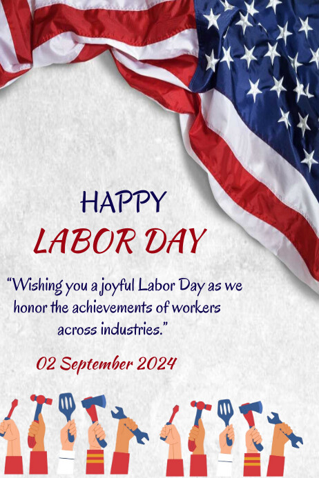 Happy Labor Day poster design 2024 Template | PosterMyWall