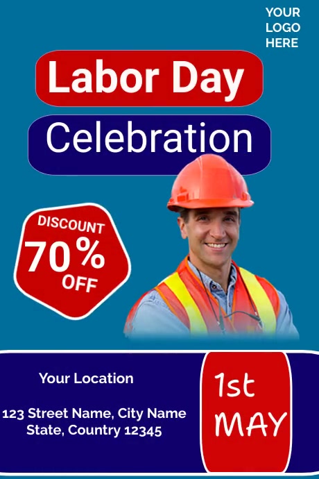 Happy Labor Day Poster Template | PosterMyWall
