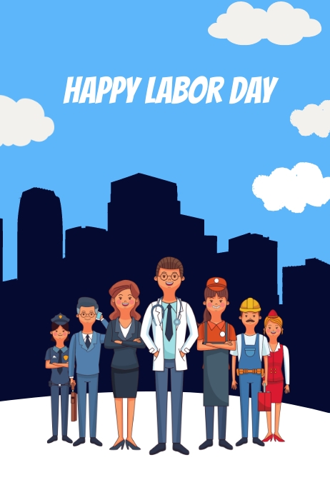 Happy labor day poster Template | PosterMyWall