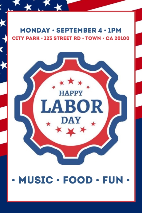 Happy Labor Day Poster Template | PosterMyWall
