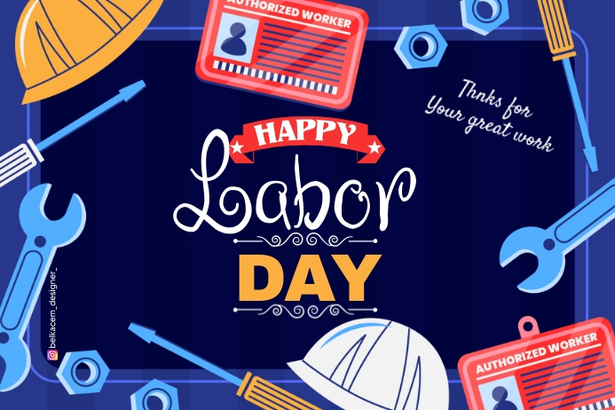 happy labor day poster template | PosterMyWall