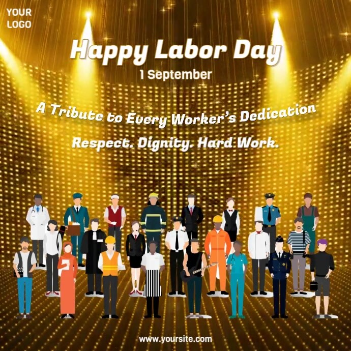 Modèle Happy Labor Day Social Media Post Template | PosterMyWall