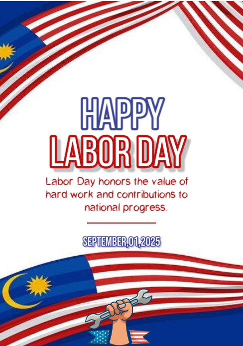 Happy Labor day template 2025 | PosterMyWall