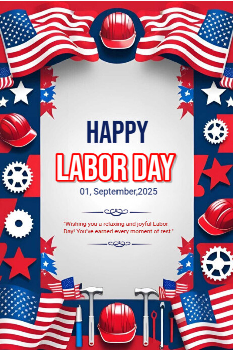 Happy Labor day template 2025 | PosterMyWall