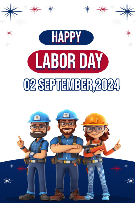 Copy of Happy Labor Day USA Poster Design 2024 | PosterMyWall