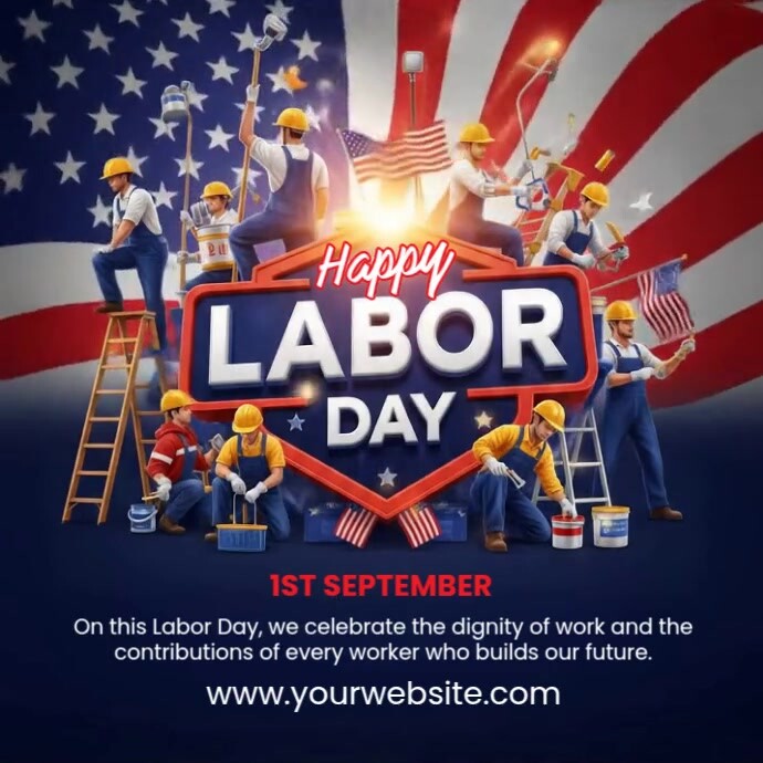 happy labor day wishes Template | PosterMyWall