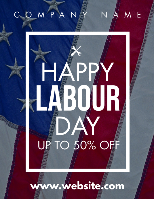 happy labour day flyer sales advertisement Template | PosterMyWall