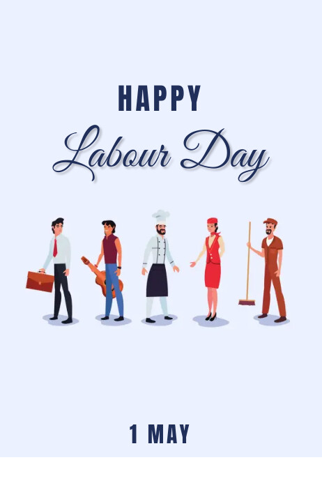 Happy Labour Day Poster Template | PosterMyWall