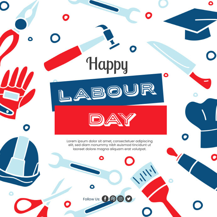 Happy Labour Day Poster Template | PosterMyWall