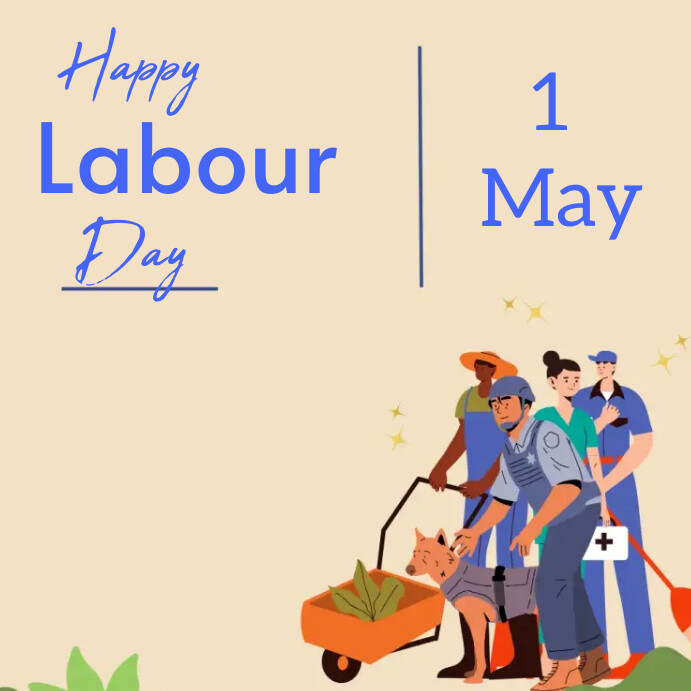 Copy of Happy Labour day template | PosterMyWall